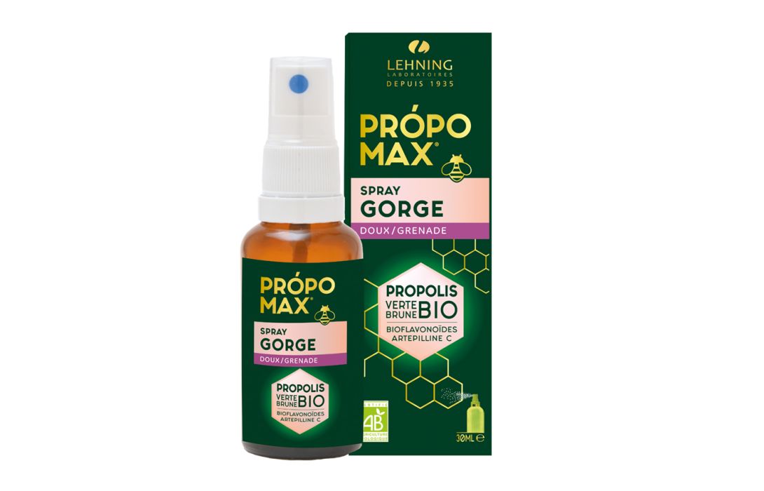 Propomax Spray Gorge Doux - Spray Maux de Gorge Propolis Miel Bio