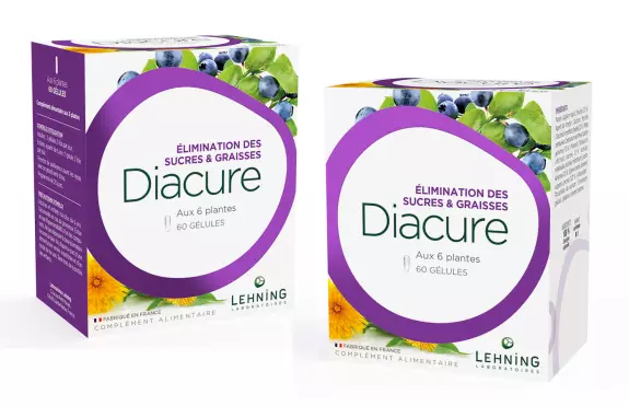 Promo DUO Diacure - Gélules Elimination Sucres et Graisses à base de ...